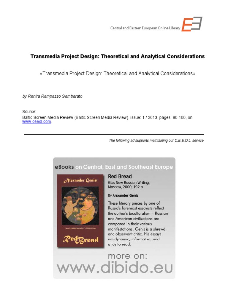 Transmedia Project Design Insights | PDF | Narrative | Analysis