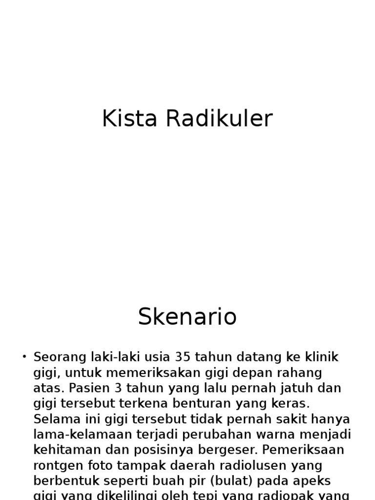 Patogenesis Kista Radikuler | PDF