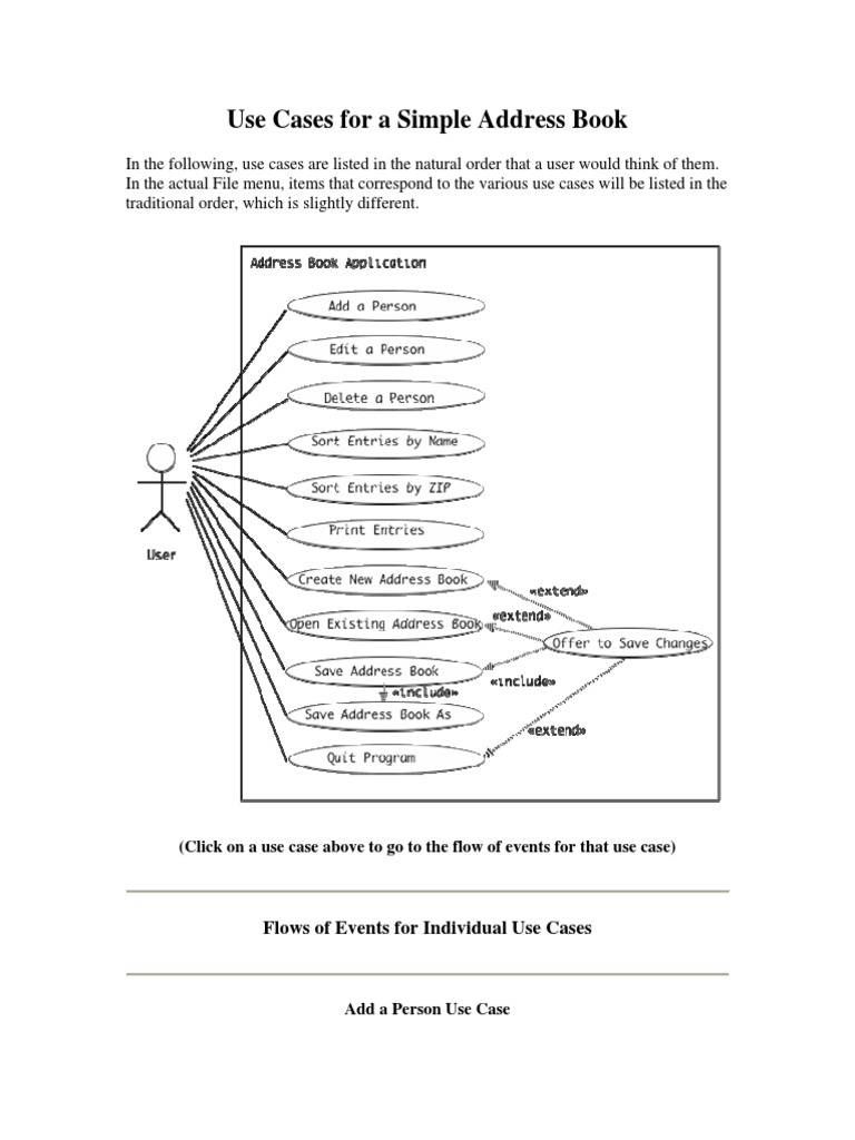 Address Book UML | PDF | Dialog Box | Use Case