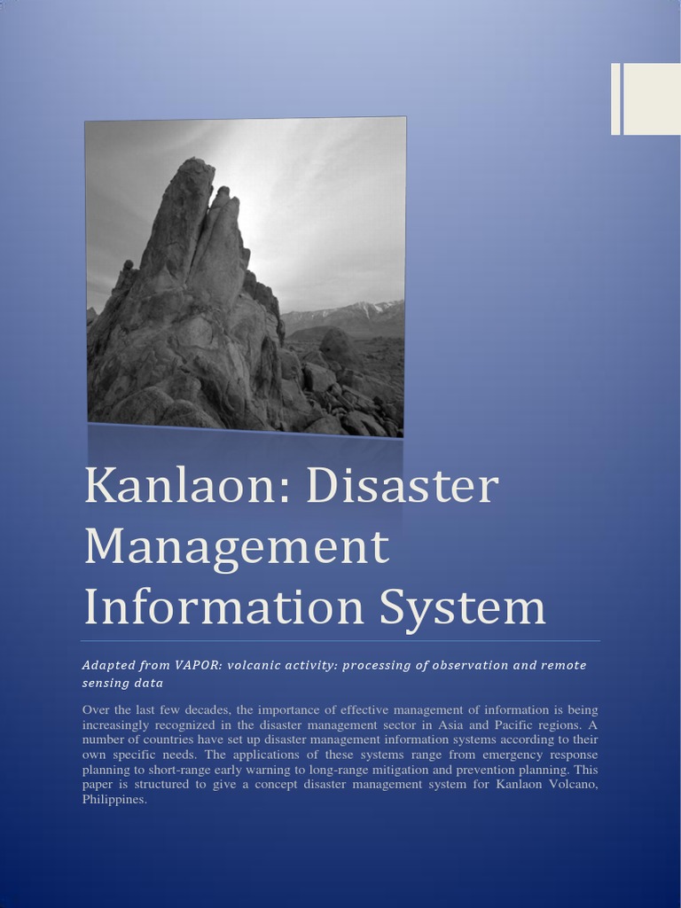 Kanlaon: Disaster Management Information System | Download Free PDF ...