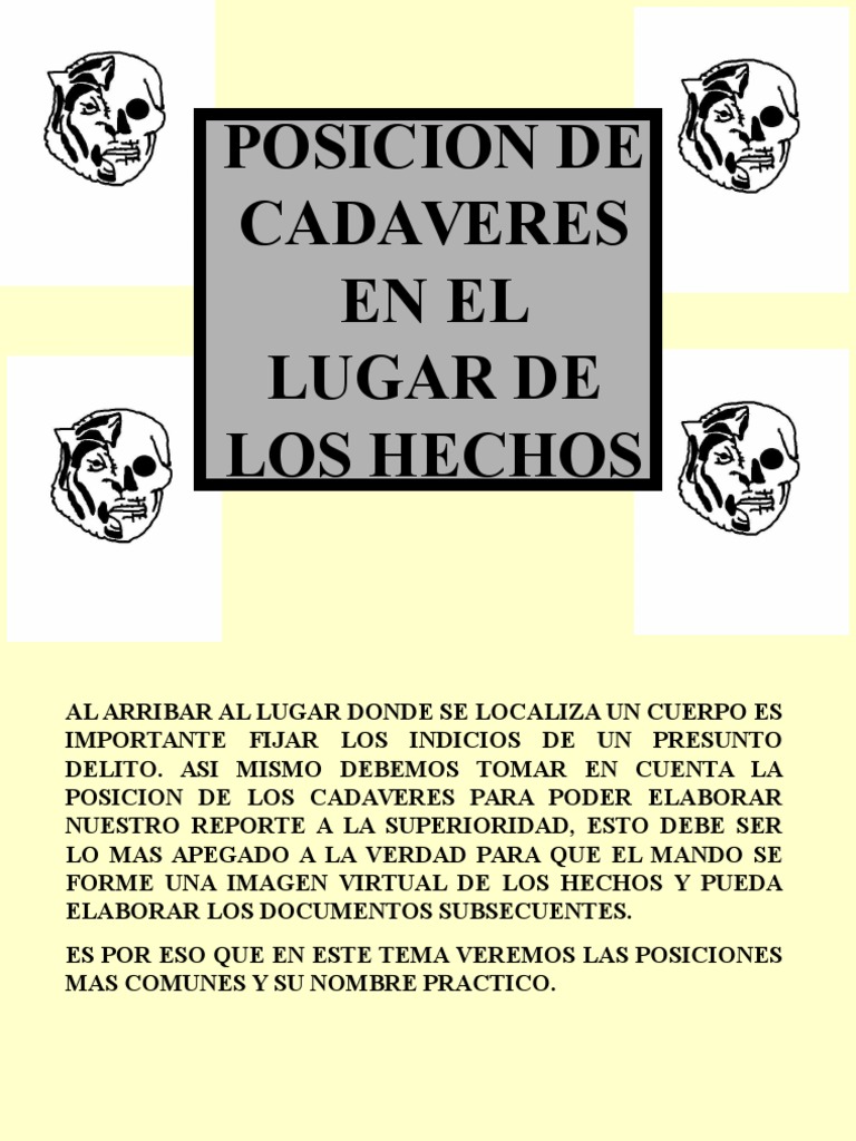 Posiciones Cadavéricas | PDF | Términos anatómicos de ubicación ...