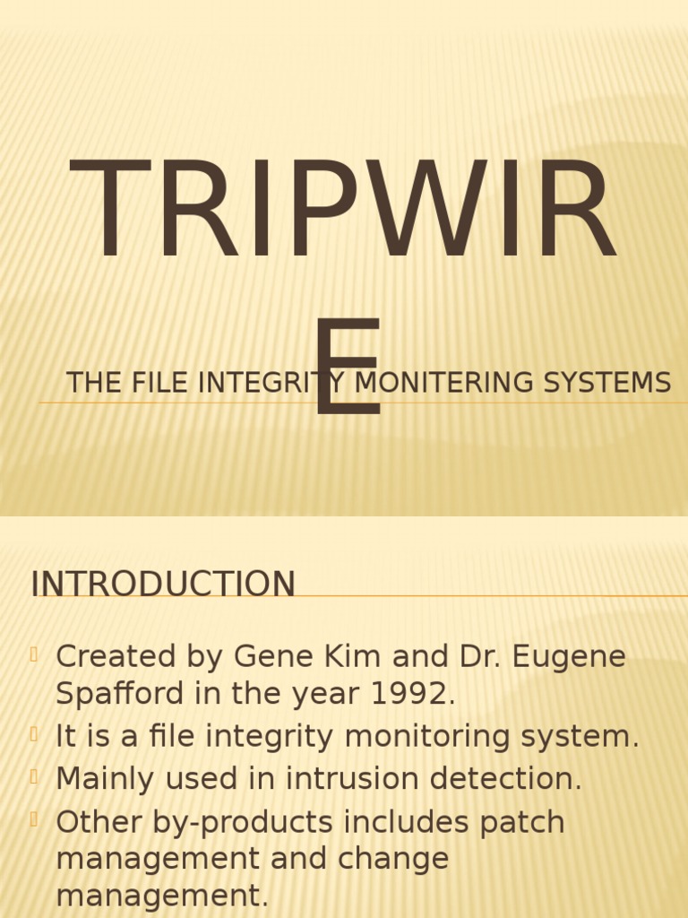 Tripwire | Computer File | Operating System