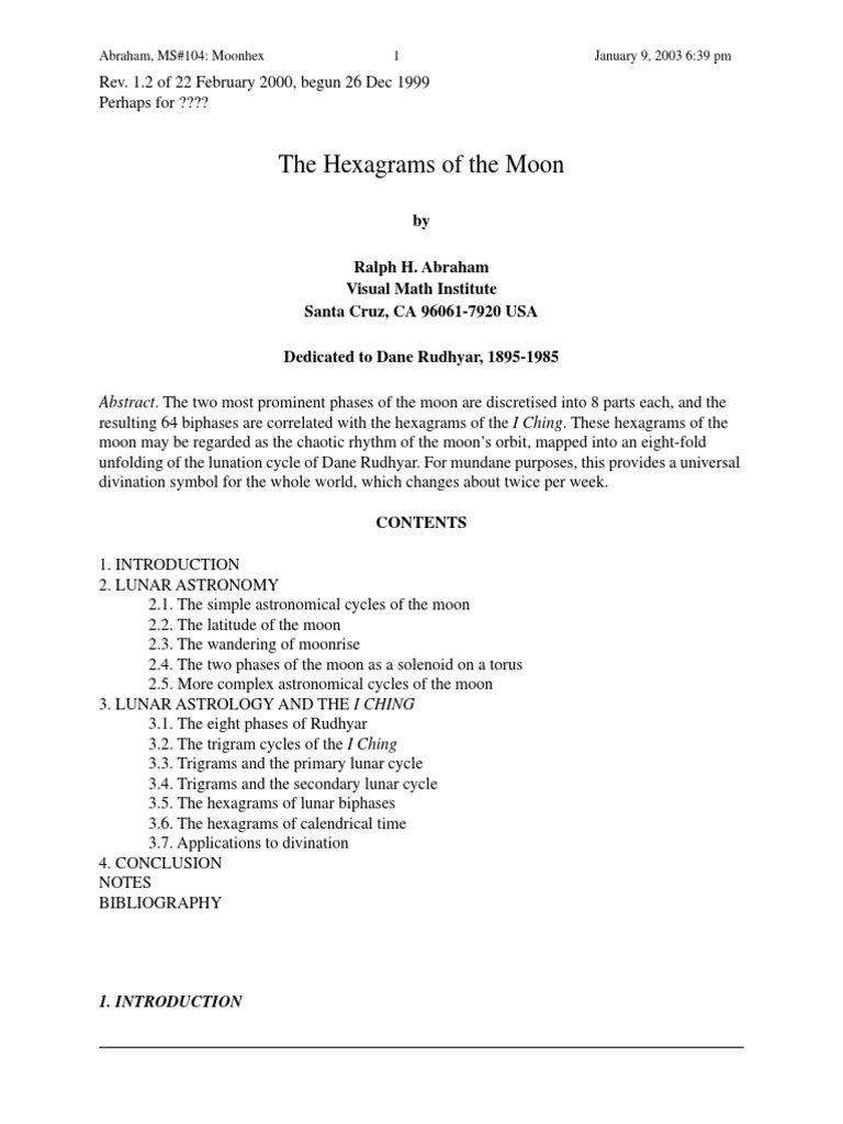 The Hexagrams of The Moon | PDF | Moon | Zodiac