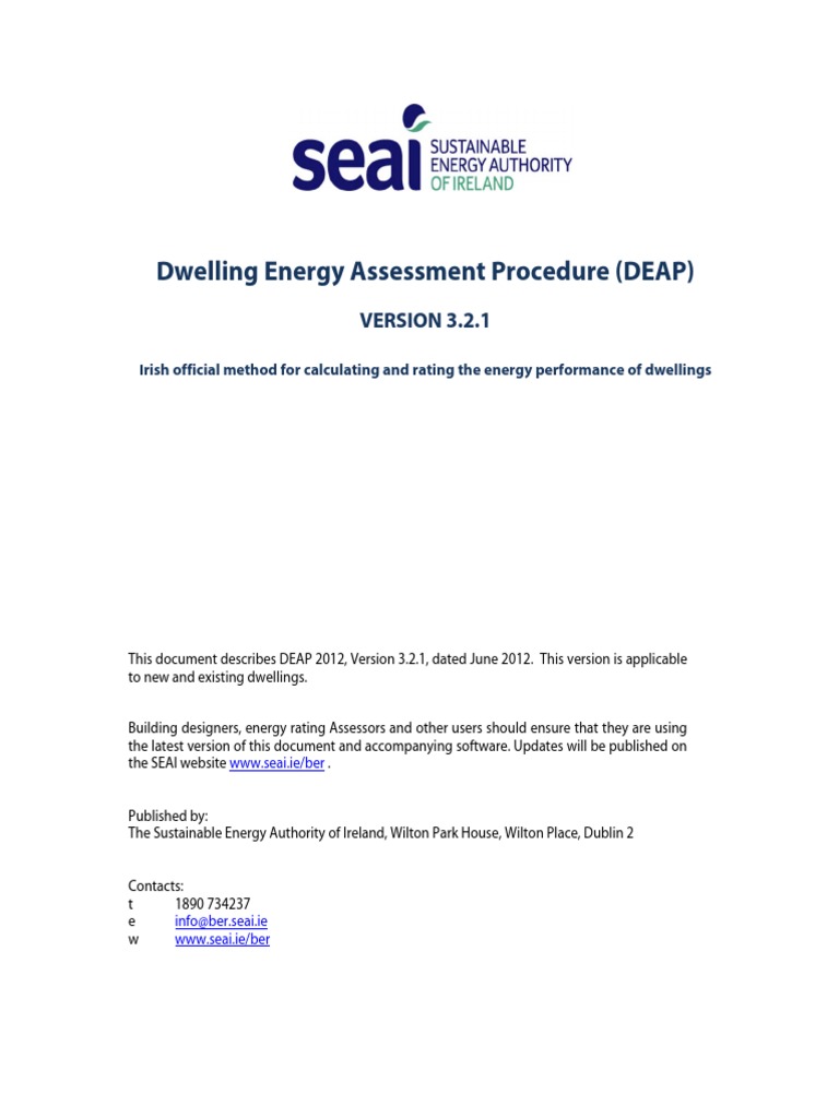 DEAP Manual: Energy Assessment Guide | PDF | Ventilation (Architecture ...