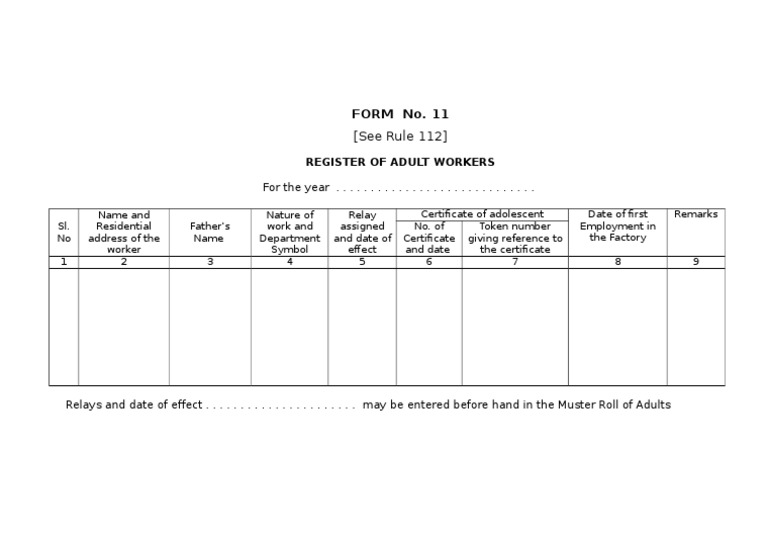 FORM No. 11 | PDF
