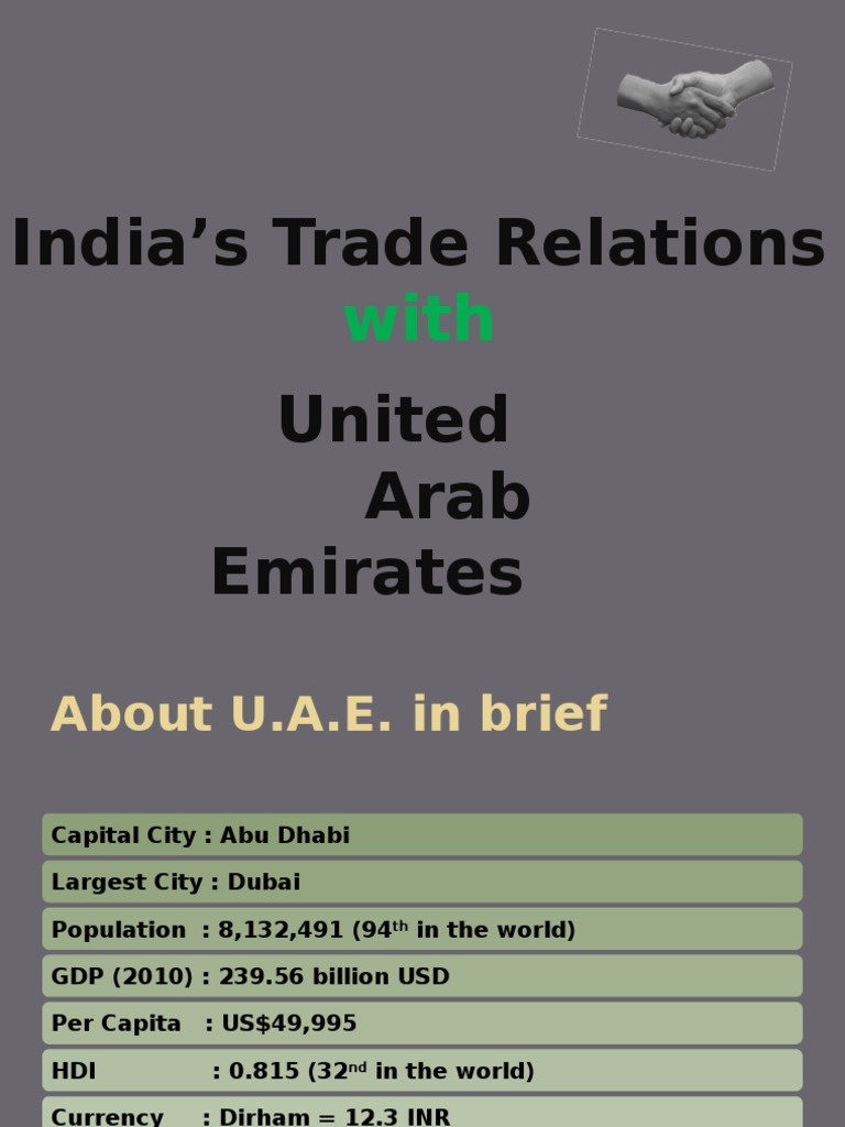 India UAE Trade Relations | United Arab Emirates | Economies
