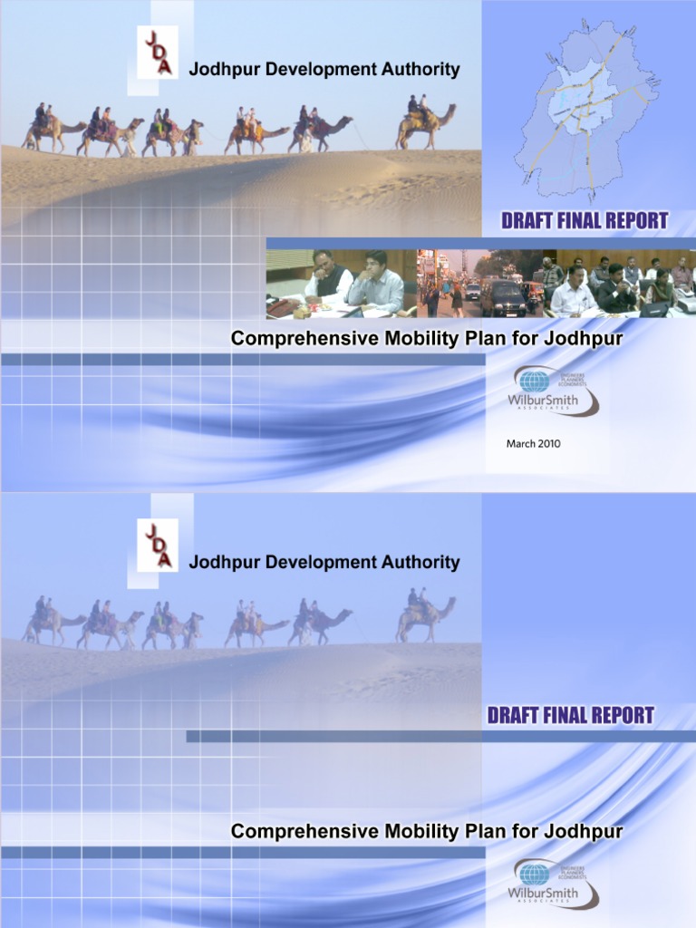 Comprehensive Mobility Plan For Jodhpur | PDF | Traffic | Public Transport