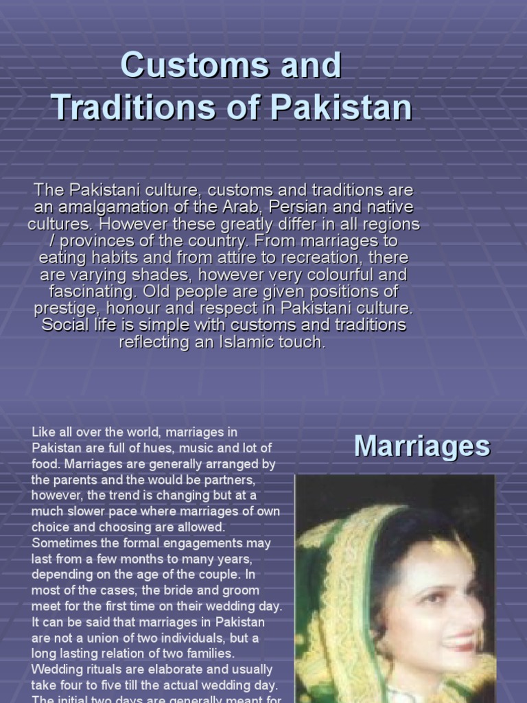 Customs and Traditions of Pakistan | PDF