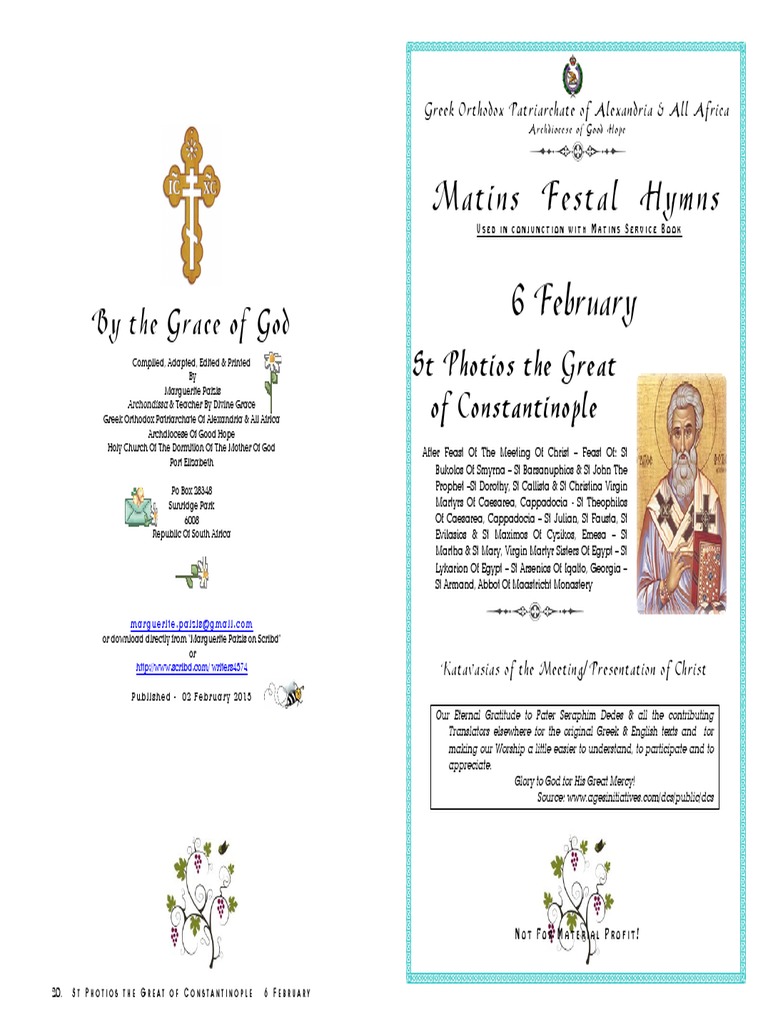 2015 - 6 Feb - ST Photios Constantinople | PDF | Pope | Eastern ... 2015 - 6 Feb - ST Photios Constantinople | PDF | Pope | Eastern ...