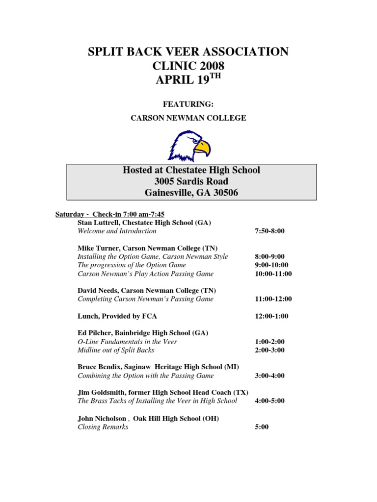Split Back Veer Coaches Clinic 2008 | PDF | Business