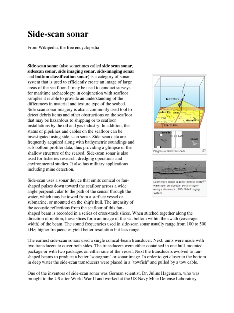 Side Scan Sonar | PDF | Ultrasound | Sonar