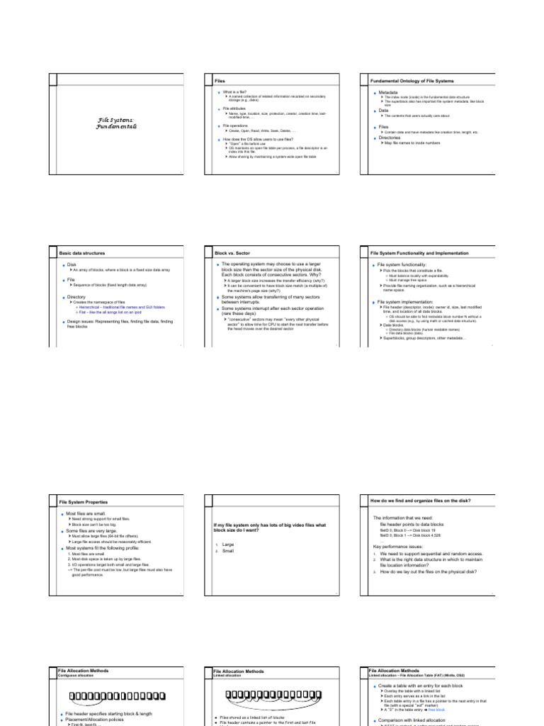 18.FileSystems Fundamentals Handout | PDF | File System | Information Retrieval