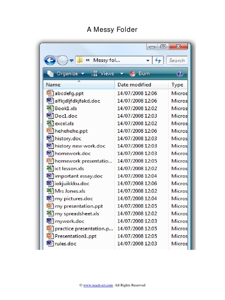 A Messy Folder: © All Rights Reserved | PDF