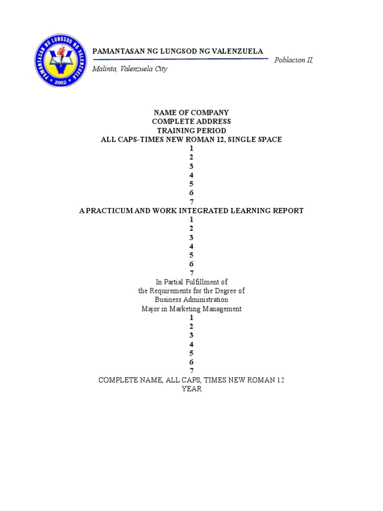 Practicum Report Format | PDF | Organizational Culture | Cognition
