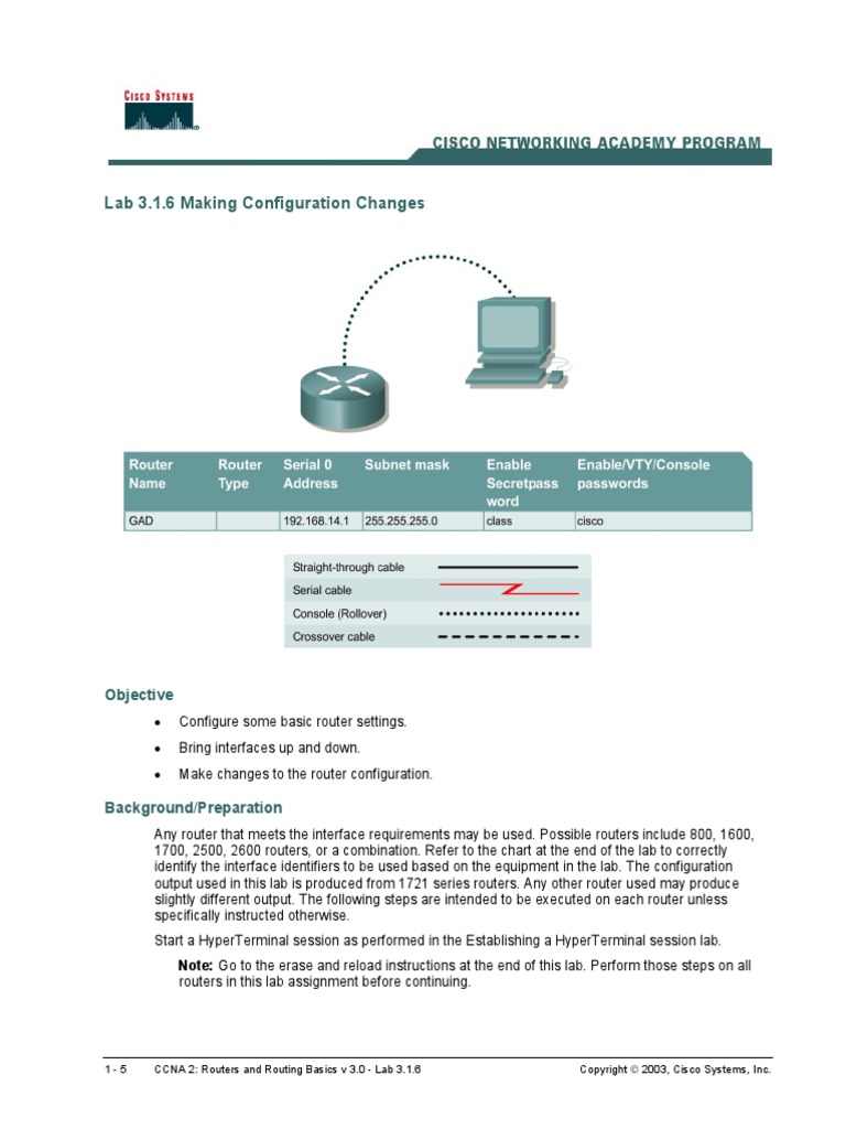 Lab 3 1 6 Pdf Router Computing Command Line Interface