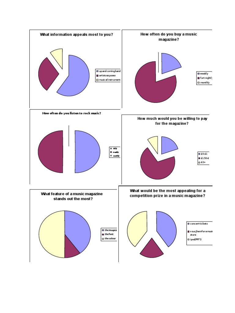 Pie Charts For Questionnaire | PDF