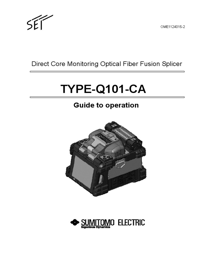 TYPE Q101 CA Operation Manual | Battery (Electricity) | Optical Fiber