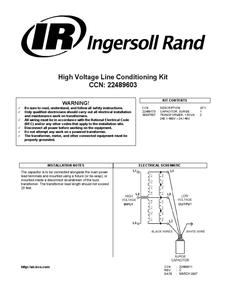 High Voltage Line Conditioning Kit Guide | PDF | High Voltage | Transformer