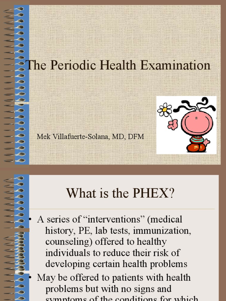 Periodic Health Examination Guidelines | PDF | Screening (Medicine ...