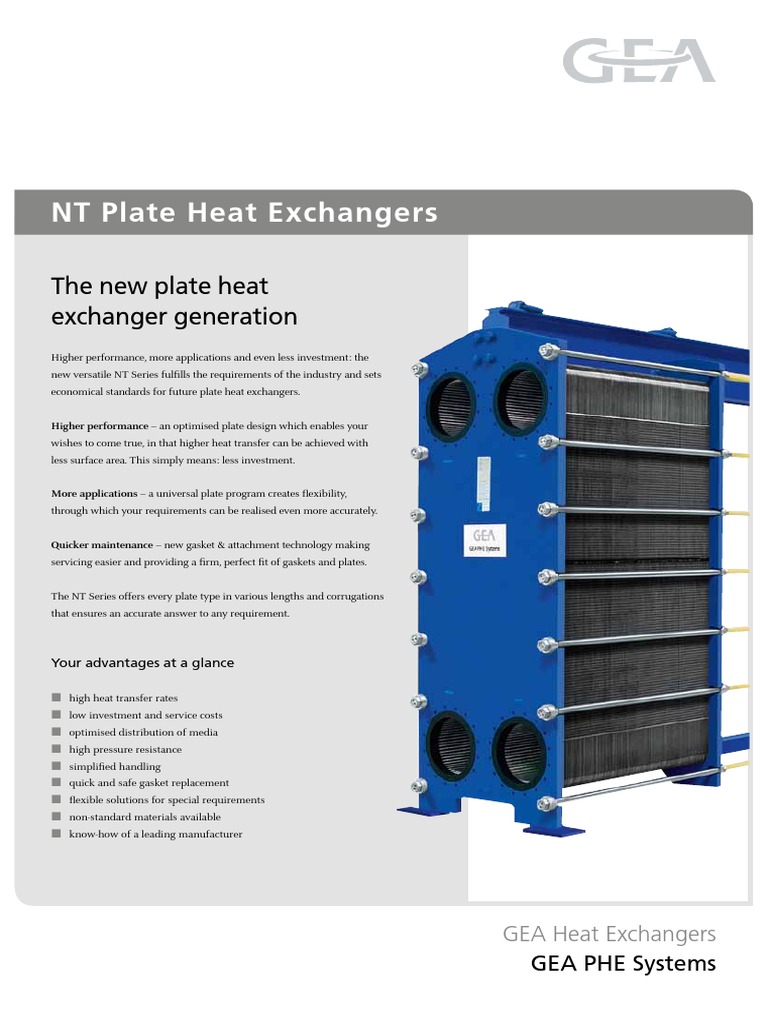 GEA PHE NT en | PDF | Heat Exchanger | Mechanical Engineering