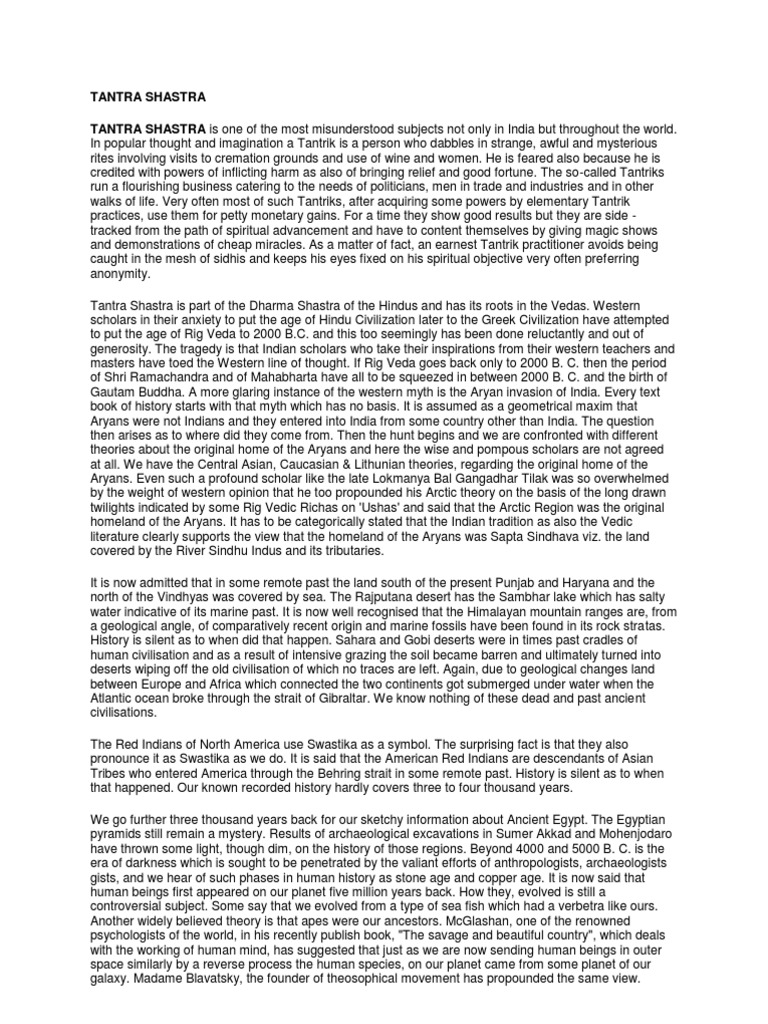Tantra Shastra | PDF | Devi | Tantra