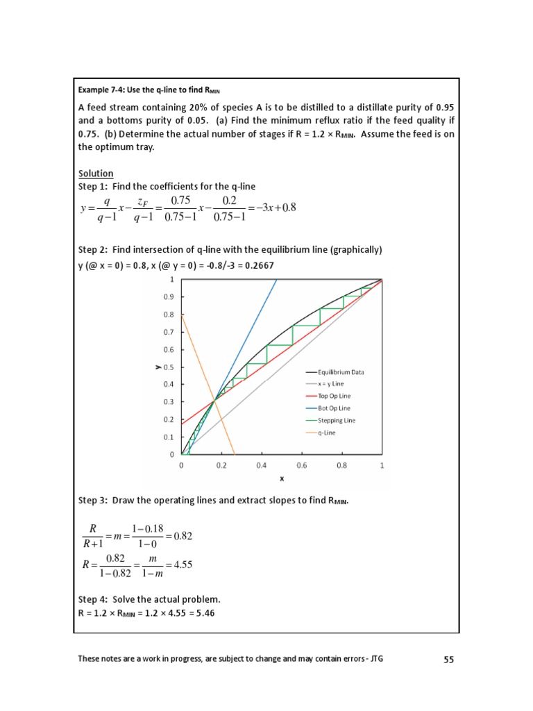 Distillation: RMIN Calculation Guide | PDF