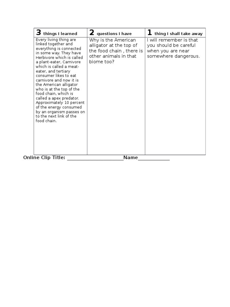 Understanding Food Chains and Apex Predators | PDF