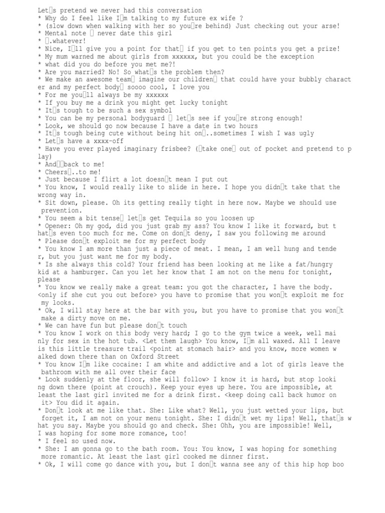 Cocky/Funny Lines | PDF | Leisure