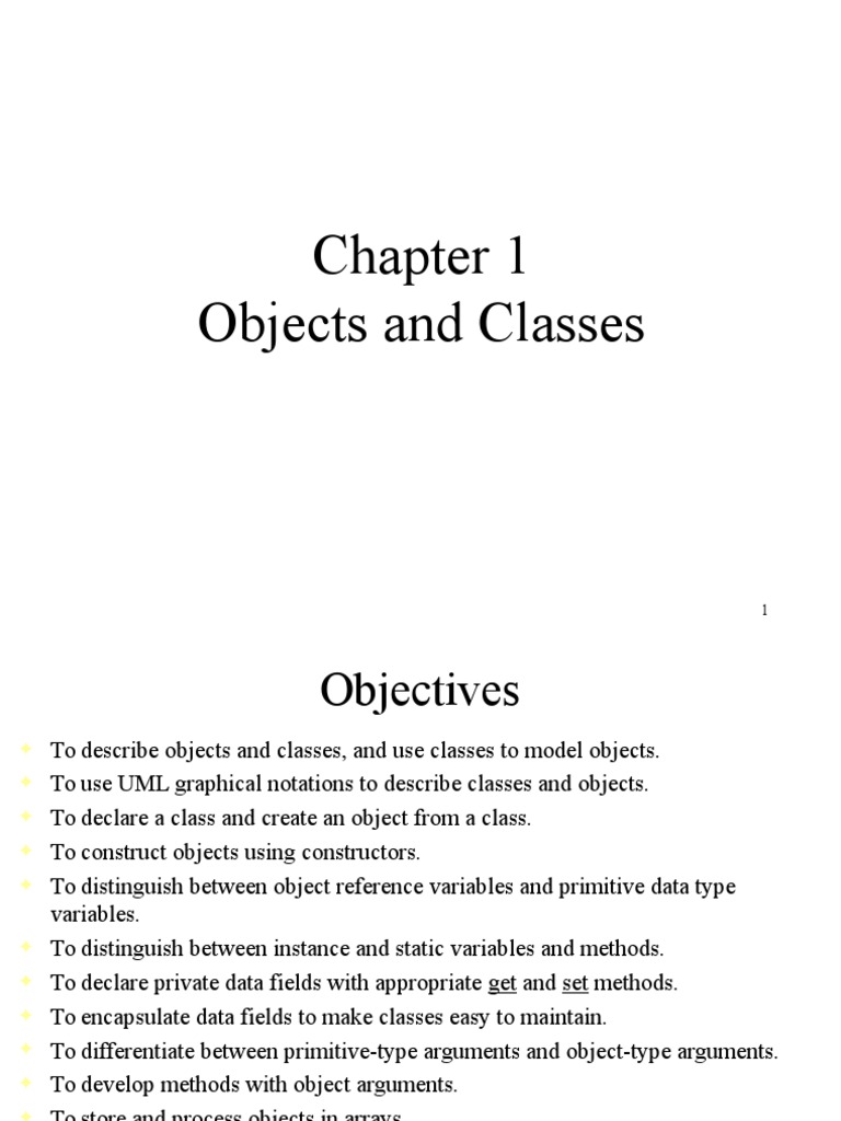 Chapter 1 Object And Class Pdf Method Computer Programming Constructor Object Oriented 5927