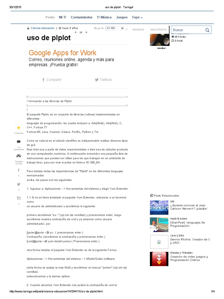 Uso de Plplot | PDF | Comillas | Contraseña