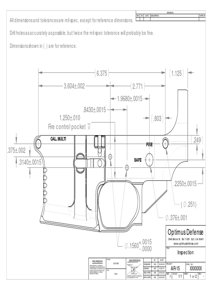 AR-15 Lower Receiver Dimensions Guide | PDF