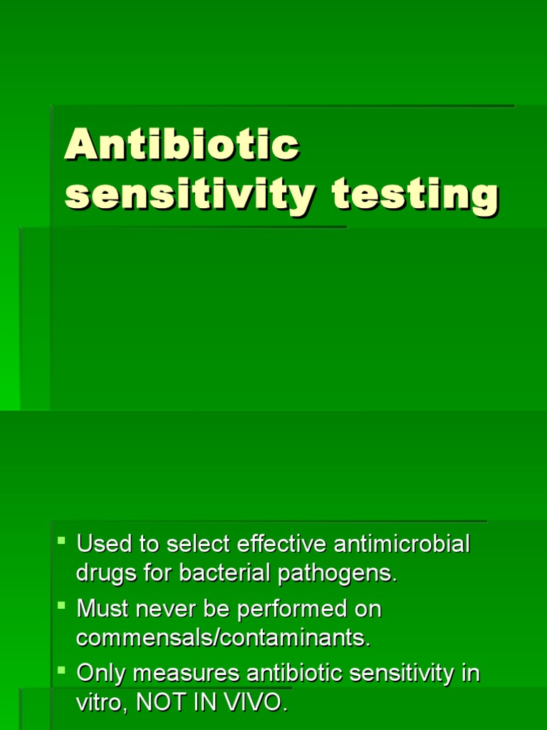 Antibiotic Sensitivity Testing | PDF | Antibiotics | Antimicrobial