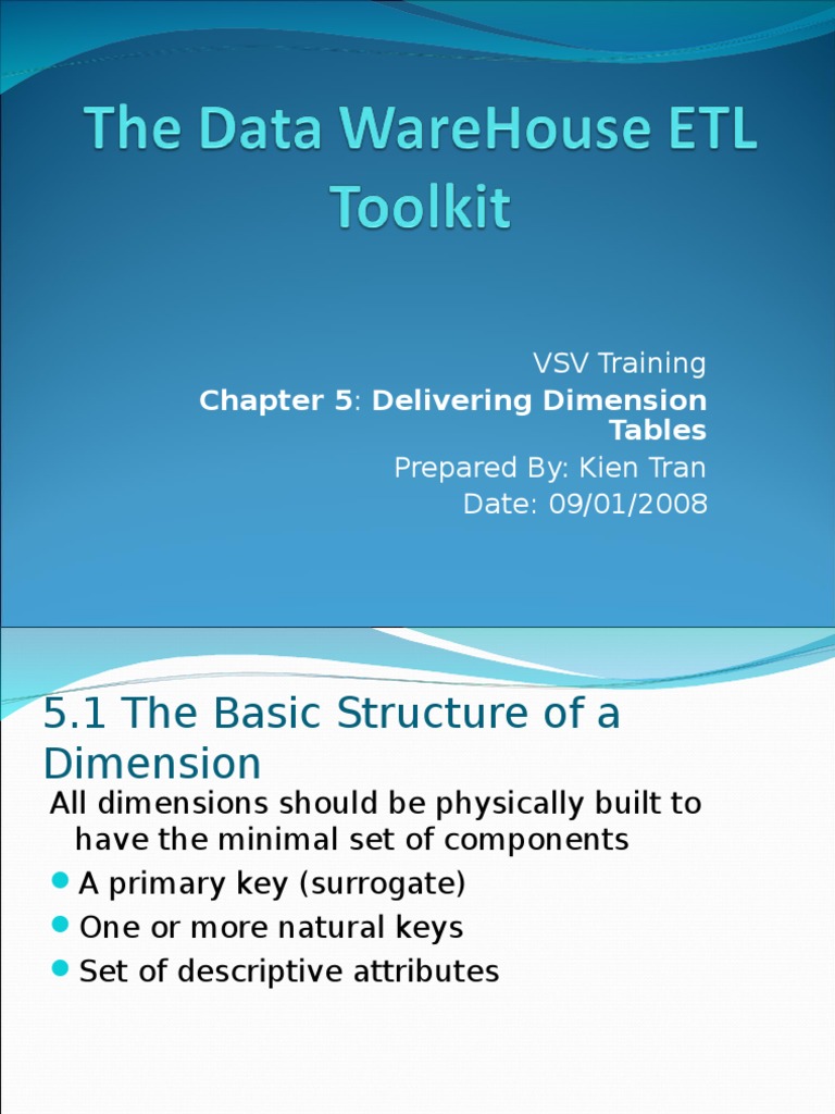 The Data Warehouse Etl Toolkit Chapter 05 Pdf Computer Data Data Management