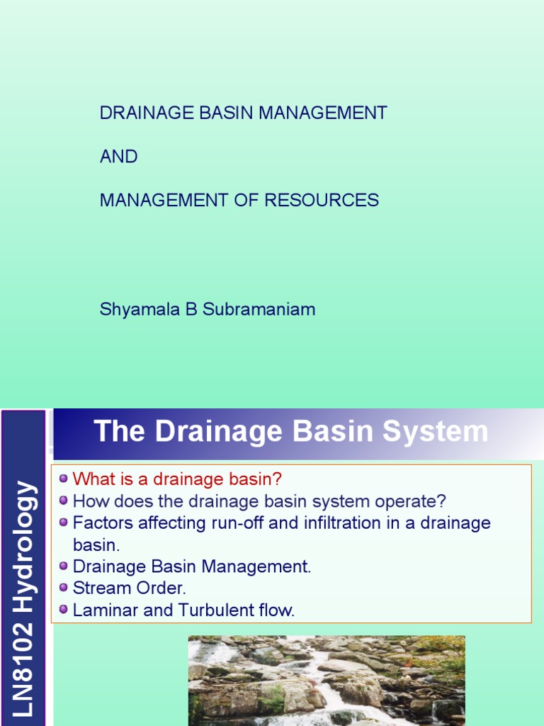 Characteristics of a Drainage Basin & Management of Resources1.Ppt_0 ...