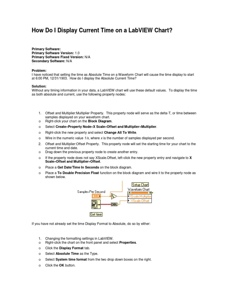 How Do I Display Current Time On A LabVIEW Chart | PDF | Computer ...