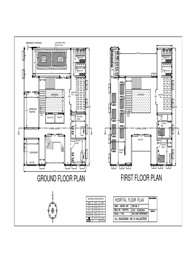 Hospital Ground and First Floor Plan | PDF | Home & Garden | Computers