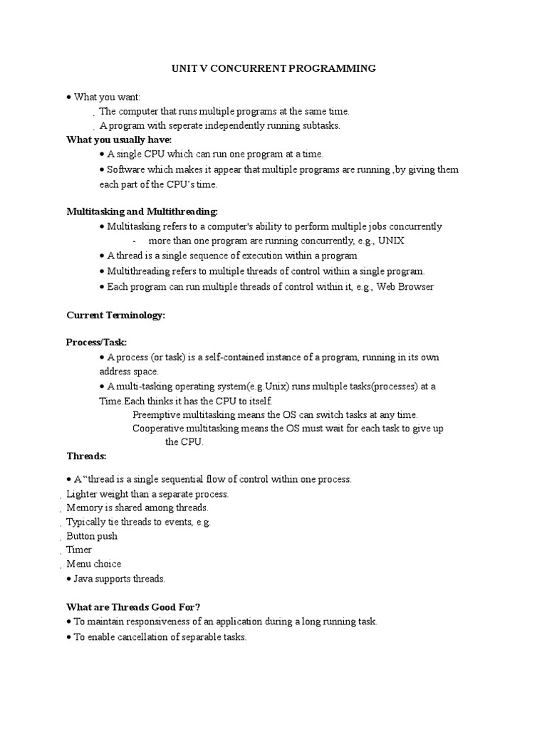 PP Unit V | PDF | Process (Computing) | Thread (Computing)