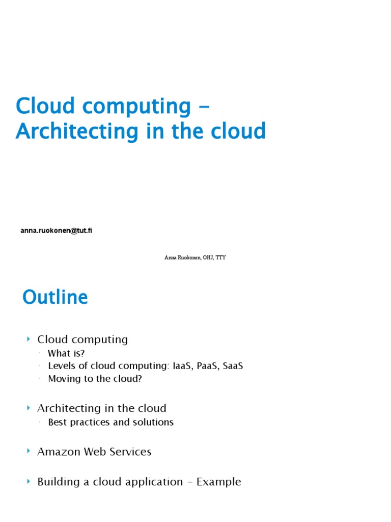Cloud Architecture | PDF | Platform As A Service | Cloud Computing