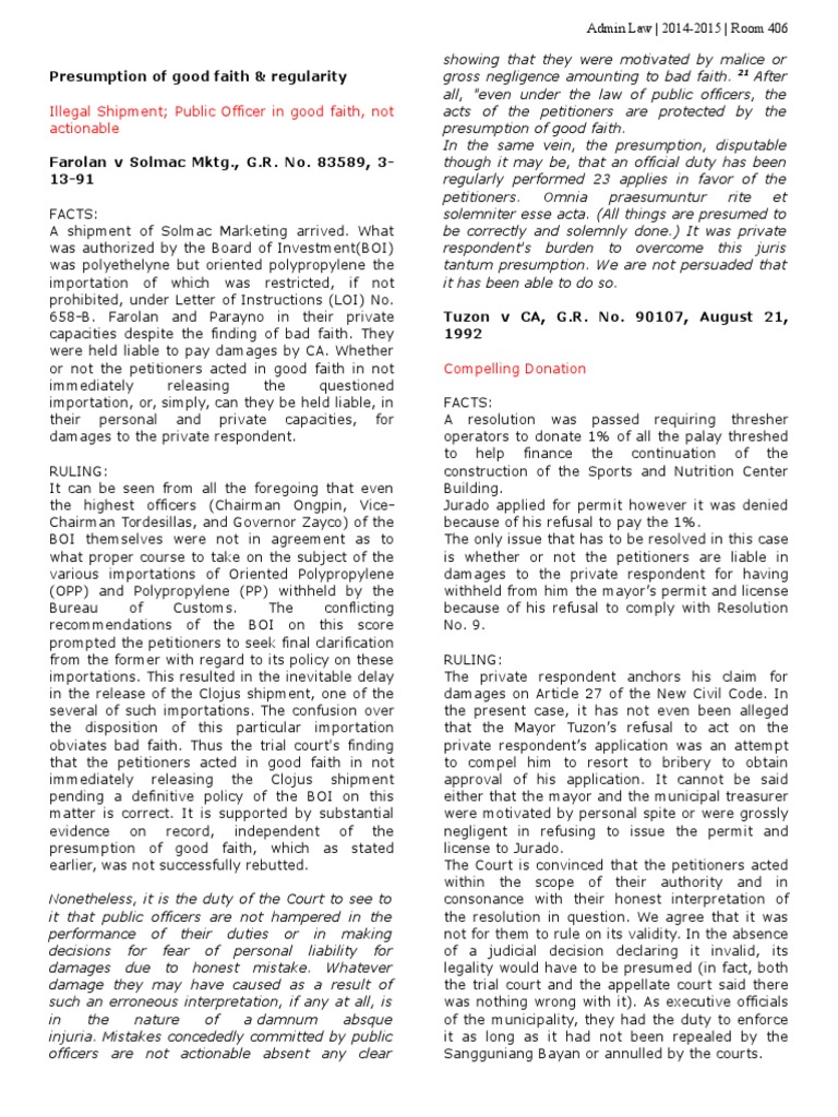 Admin Case Digest | PDF | Remand (Detention) | Prison