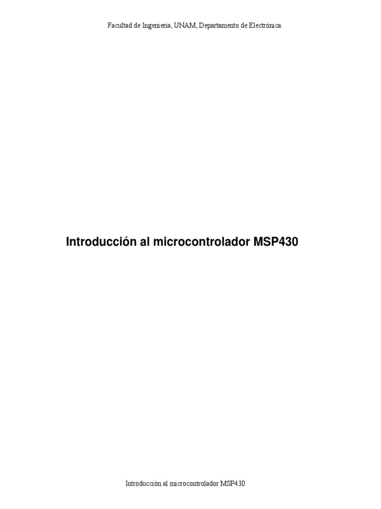 Microcontroladores Familia Msp430 | PDF | Microcontrolador | Unidad ...