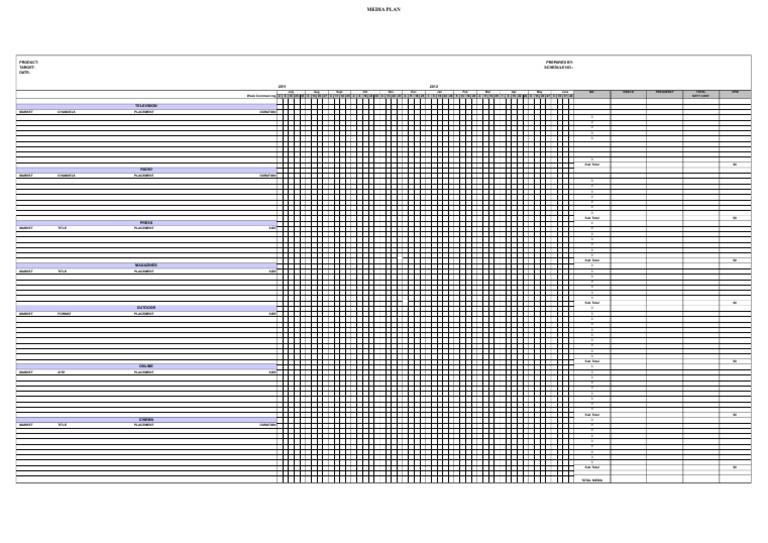 Media Plan Template - 1 | PDF