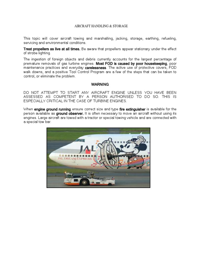 Aircraft Handling and Safety Procedures | PDF | Business | Science ...