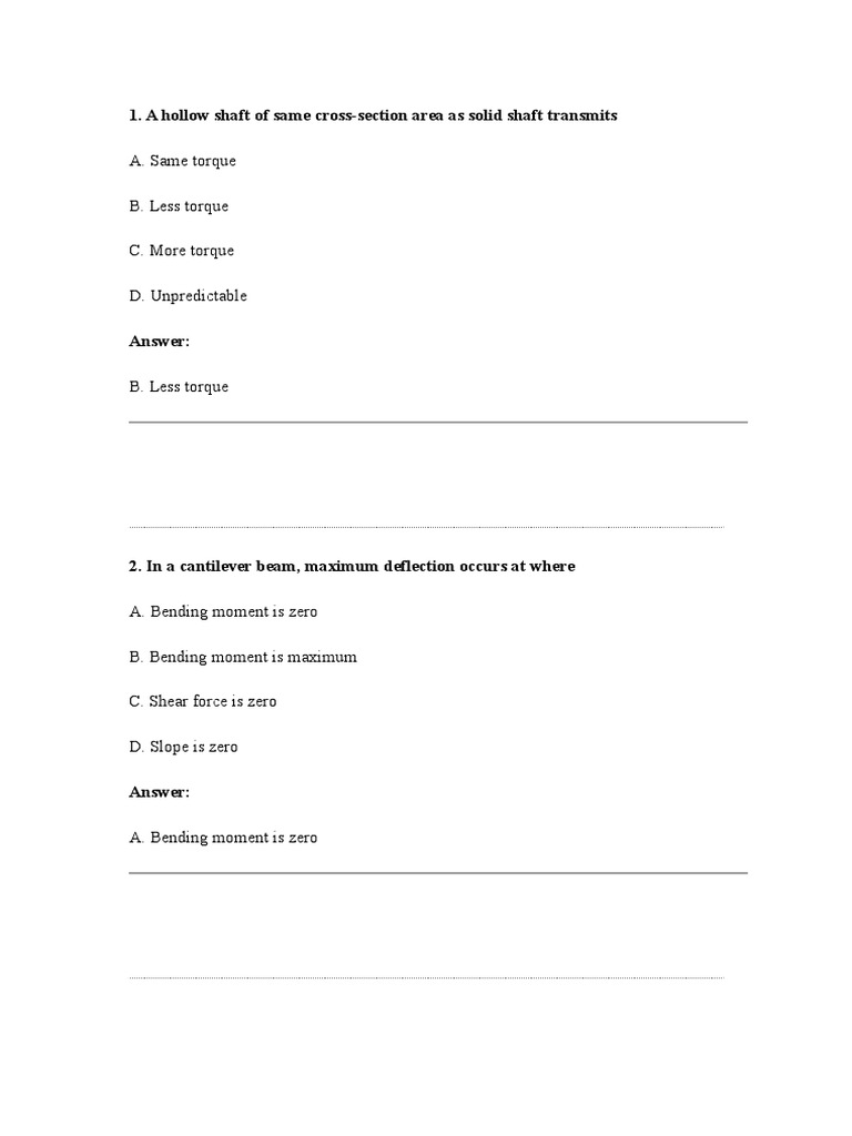 Mechanical Quiz | PDF | Casting (Metalworking) | Liquids