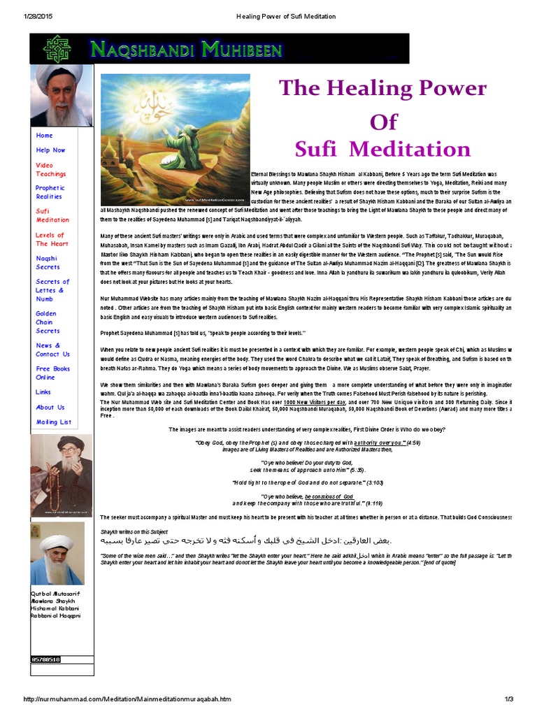 Healing Power of Sufi Meditation | PDF | Sufism | Esoteric Schools Of ...