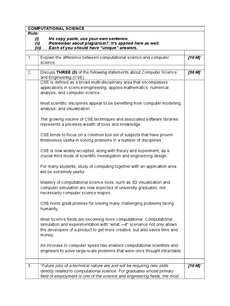 Test | PDF | Computational Science | Computer Science