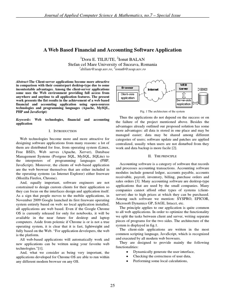 A Web Based Financial and Accounting Software Application | Download ...