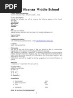 6th Grade French Course Overview | PDF | Homework | Teaching