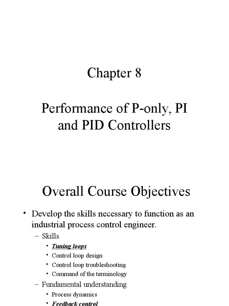 Performance of P-Only, PI and PID Controllers | PDF | Control Theory | Mechanical Engineering
