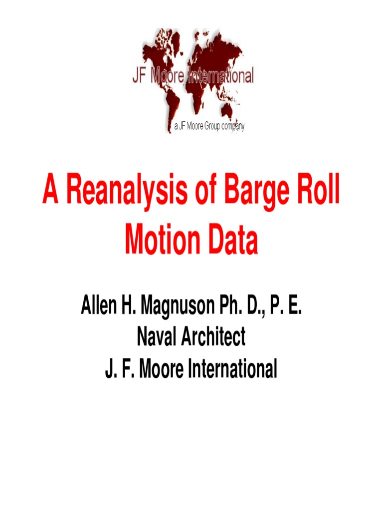 Barge Roll Motion Analysis and Data | PDF | Science & Mathematics