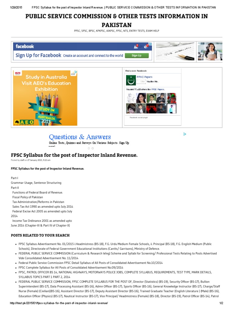 Questions & Answers: Public Service Commission & Other Tests ...